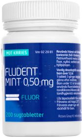 Köp Fludent Mint 0,5 mg Natriumfluorid, sugtablett, 200 st på Kronans ...