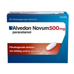 Köp Alvedon Novum 500 mg Paracetamol Filmdragerade tabletter 20 st på ...