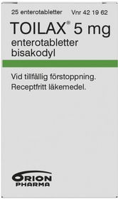 Köp Toilax 5 mg Bisakodyl. på Kronans Apotek | Kronans Apotek