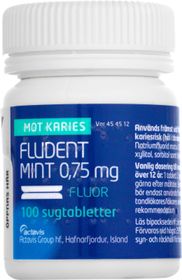 Köp Fludent Mint 0,75 mg Natriumfluorid, sugtablett, 100 st på Kronans ...